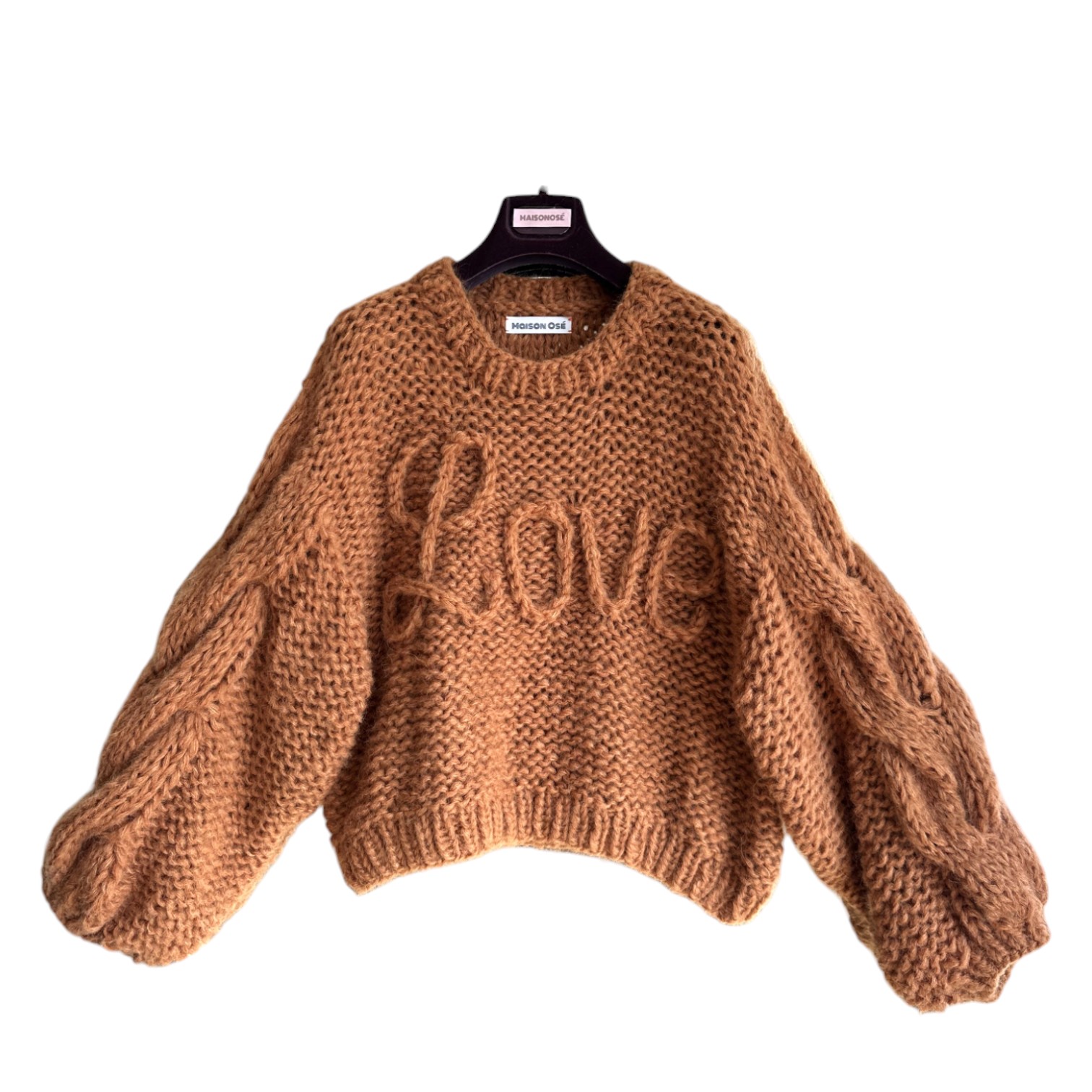 Alpaca Love sweater in burnt orange - Maison Osé